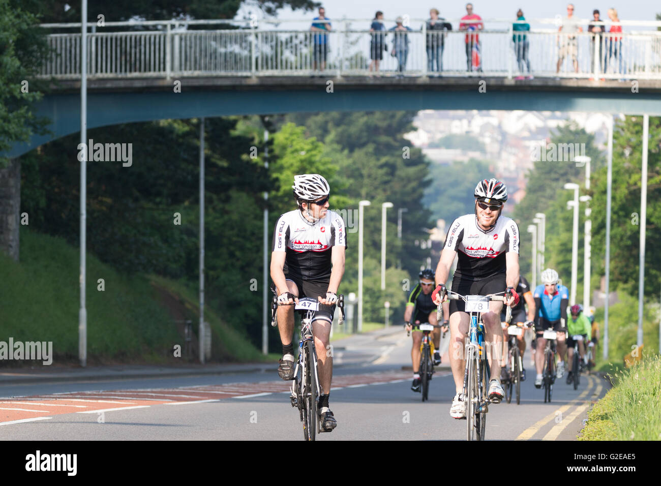 cyclists competing in the Aberystwyth cycle festival sportive race ...