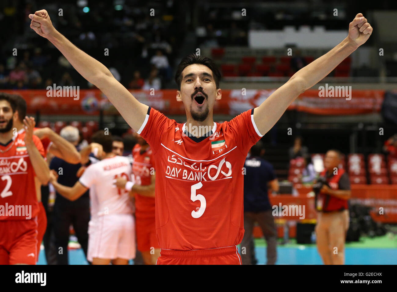 Tokyo Metropolitan Gymnasium, Tokyo, Japan. 29th May, 2016. Ghaemi ...