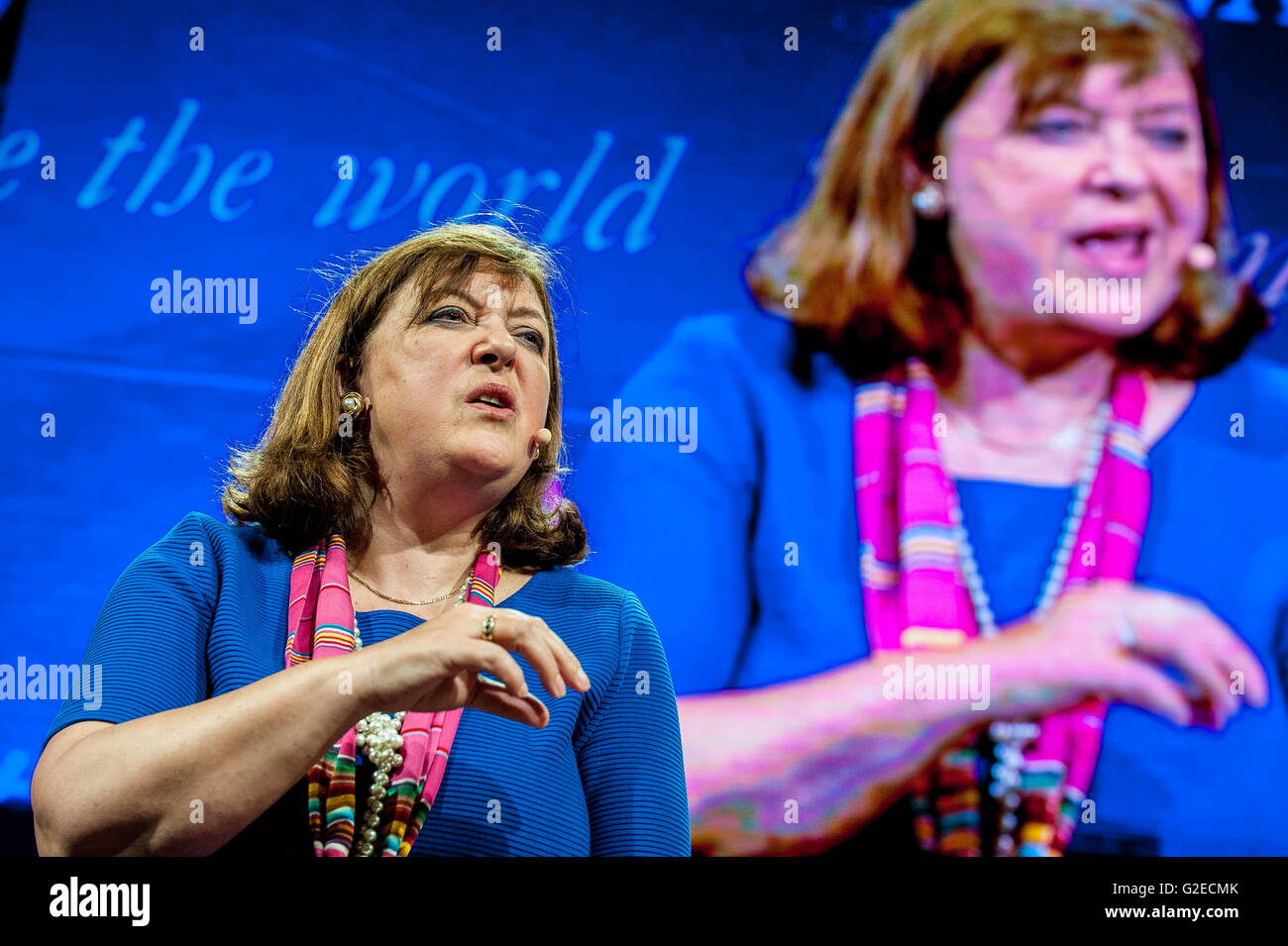Hay on Wye, UK. Sunday 29 May 2016 Pictured: Bridget Kendall Re: The ...