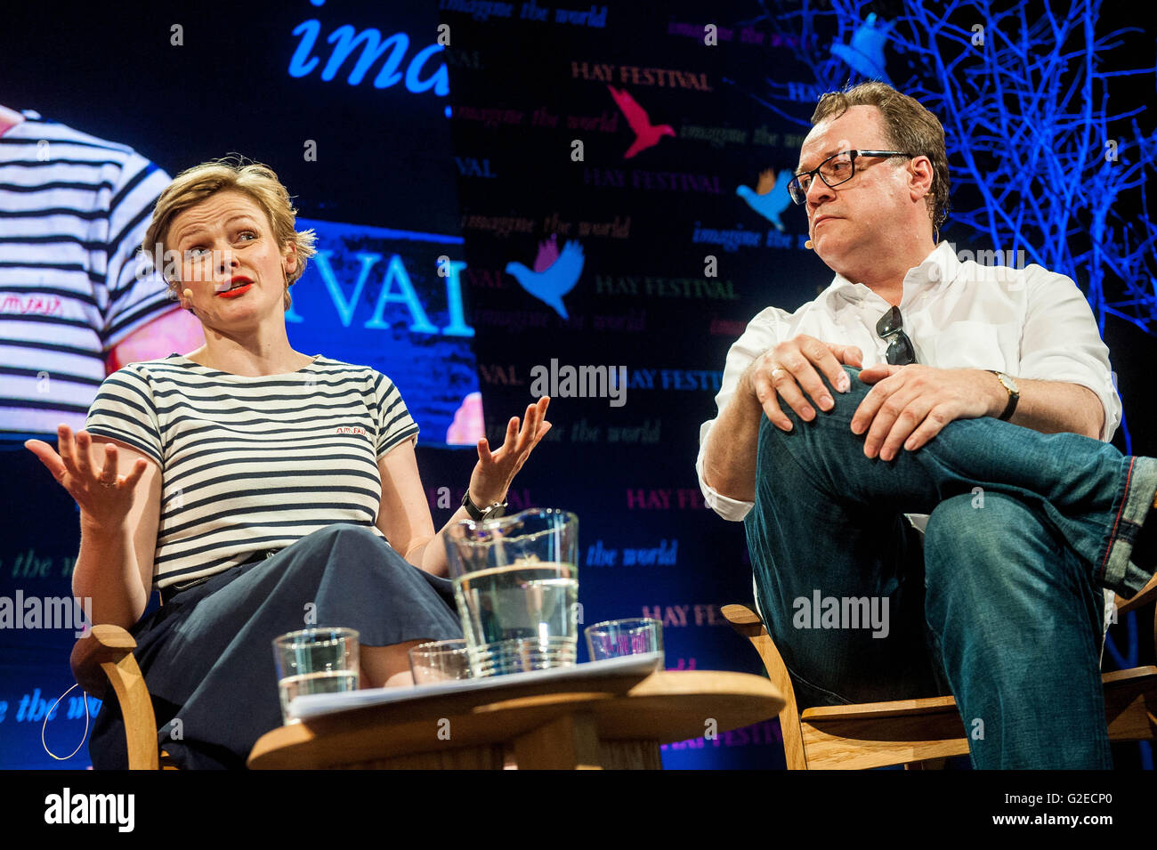 Hay on Wye, UK. Sunday 29 May 2016 Pictured: Maxine Peake and Russell T ...