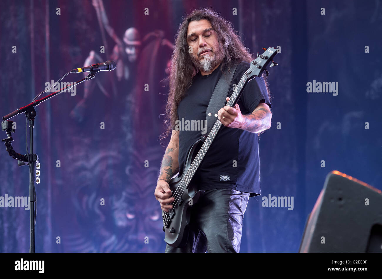 Munich, Germany. 29th May, 2016. Tom Araya, frontman of the band ...