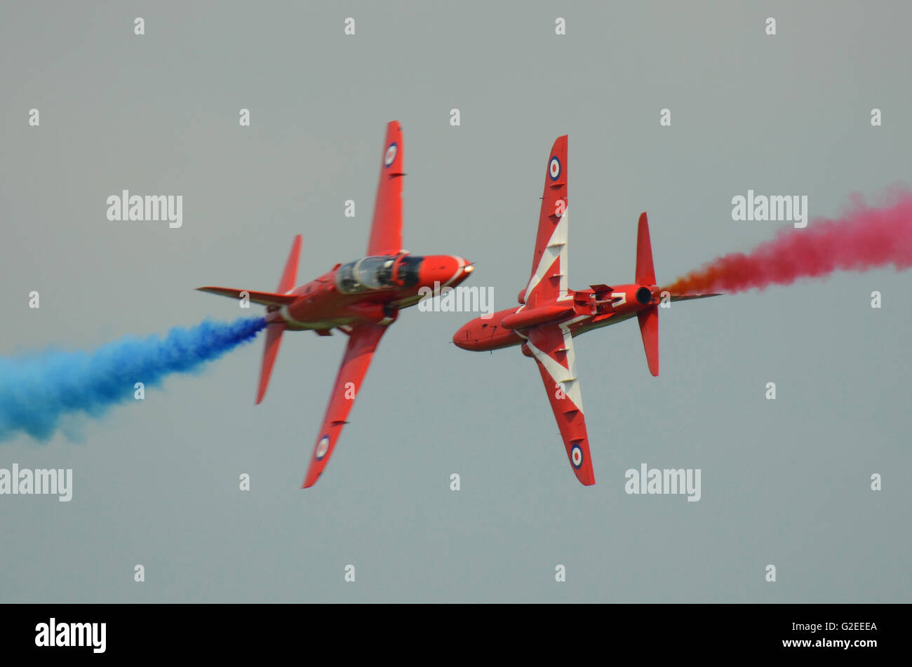 Duxford Airshow Red Arrows planes Stock Photo - Alamy