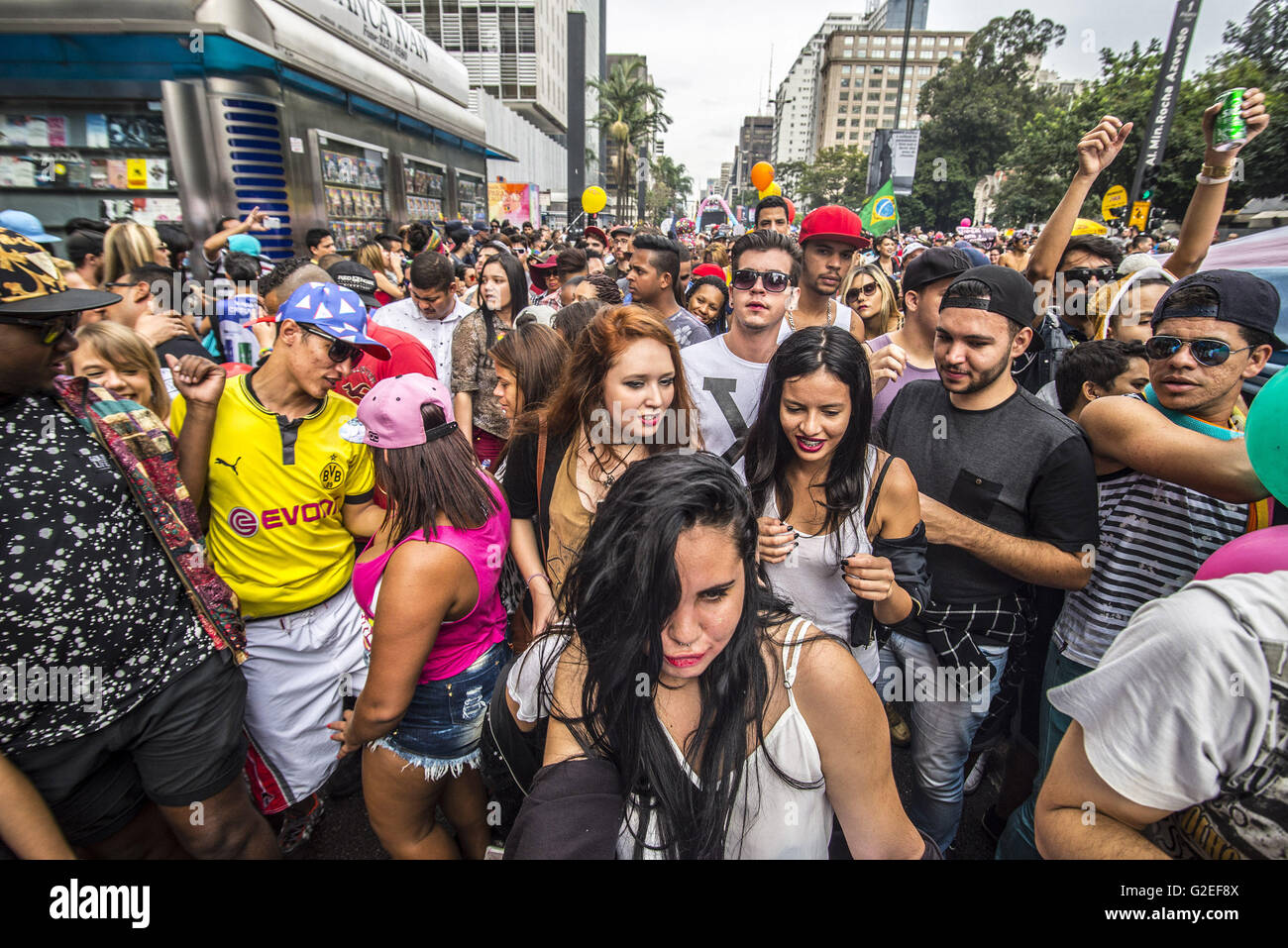 Sao Paulo, Brazil. 29th May, 2016. GAY PRIDE: Revelers take part in the ...