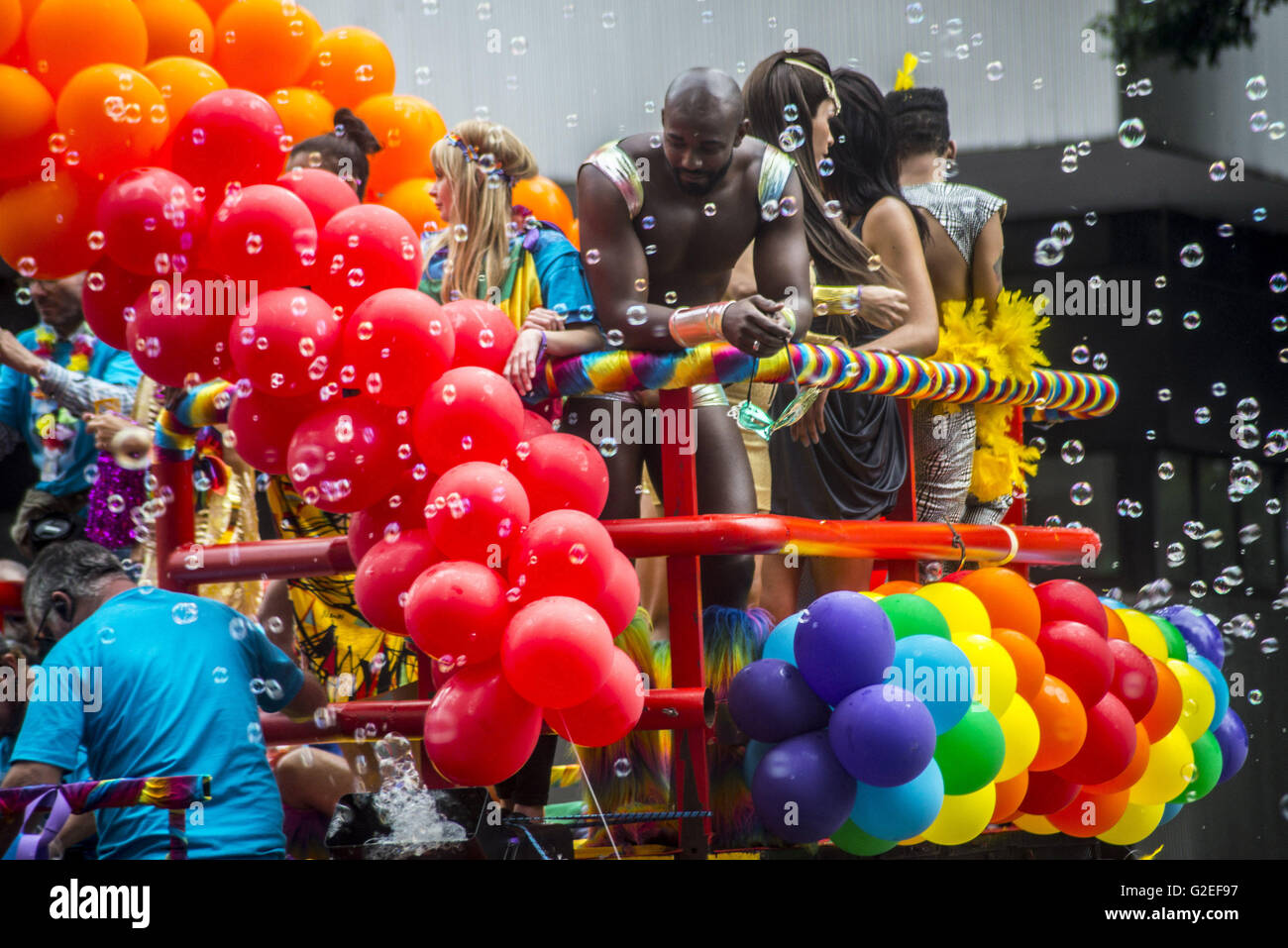 Sao Paulo, Brazil. 29th May, 2016. GAY PRIDE: Revelers take part in the ...