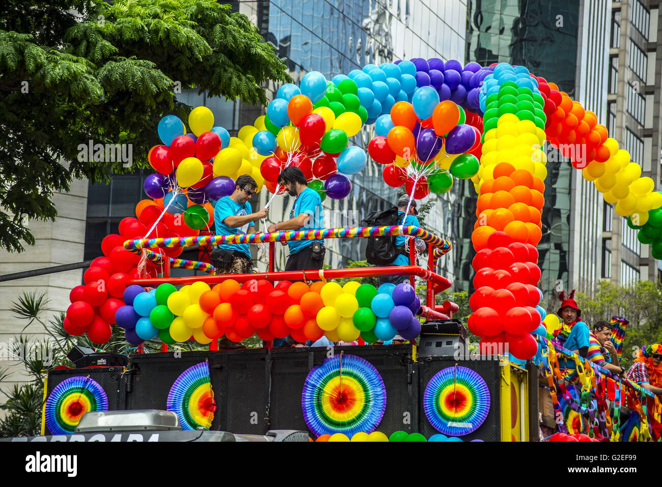 Sao Paulo, Brazil. 29th May, 2016. GAY PRIDE: Revelers take part in the ...