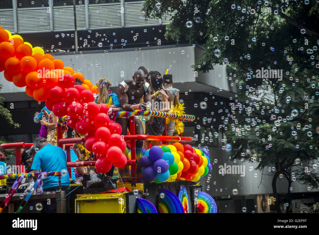 Sao Paulo, Brazil. 29th May, 2016. GAY PRIDE: Revelers take part in the ...