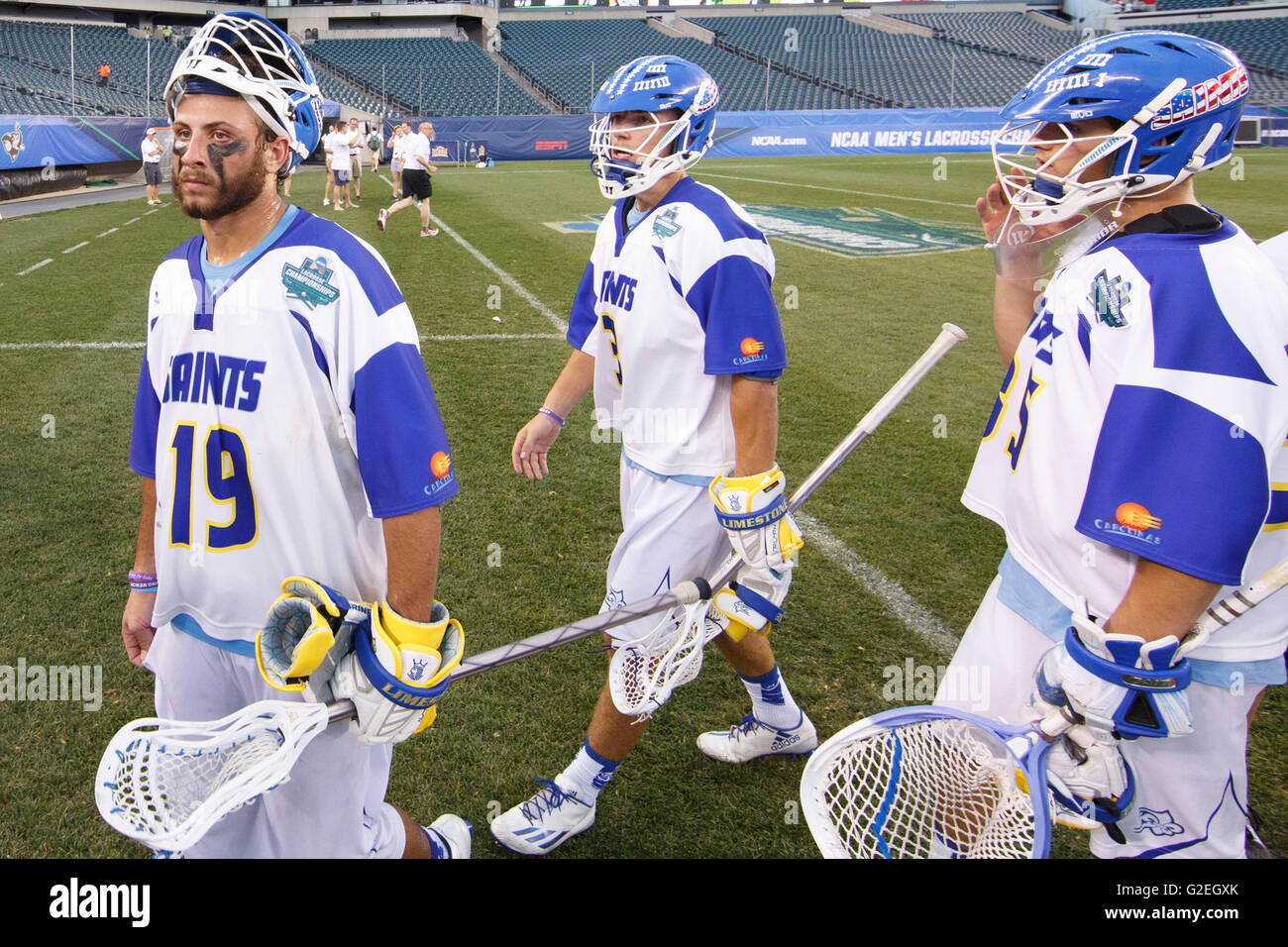 May 29, 2016: Limestone Saints midfielder Anthony Quiles (19) looks on ...