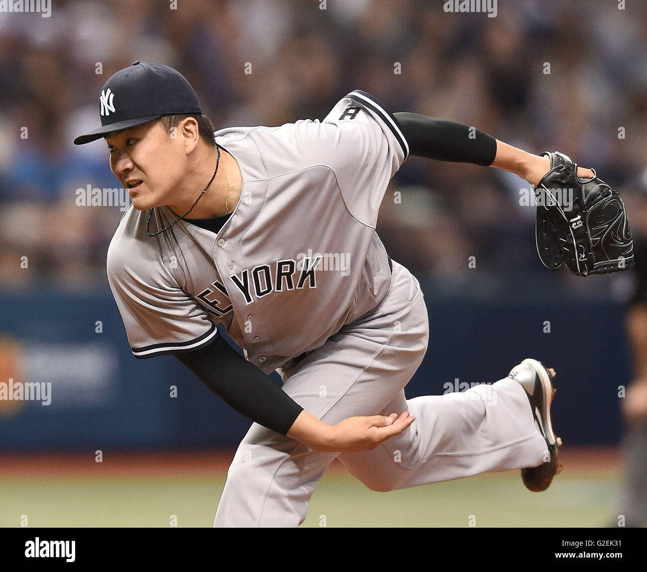 St. Petersburg, Florida, USA. 27th May, 2016. Masahiro Tanaka (Yankees) MLB : Masahiro Tanaka of ...