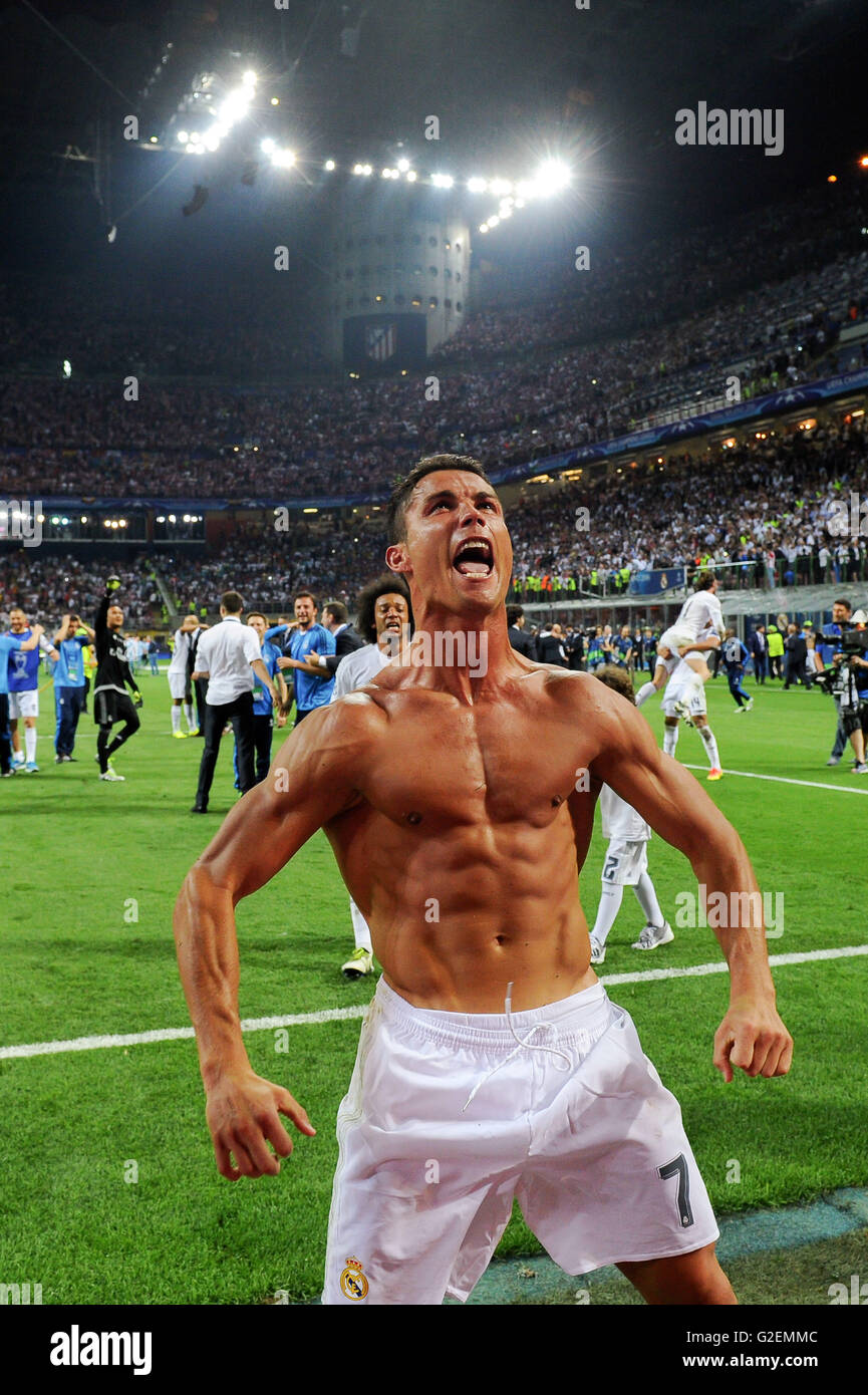 Milan, Italy. 28th May, 2016. Cristiano Ronaldo (Real) Football/Soccer ...