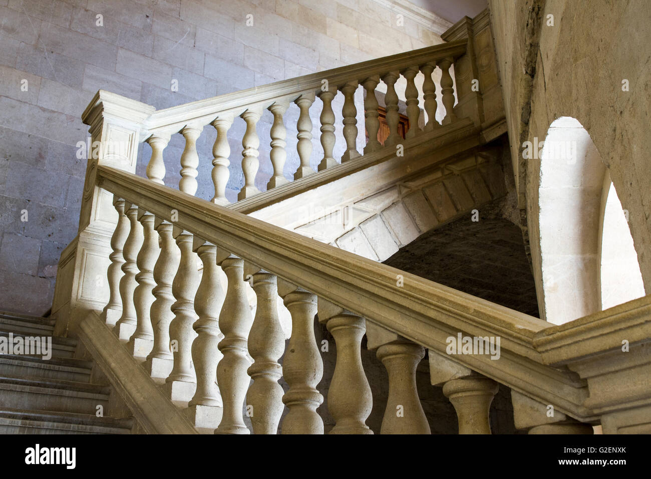 Stairs in the Palace of Carl V in Alhambra Stock Photo - Alamy