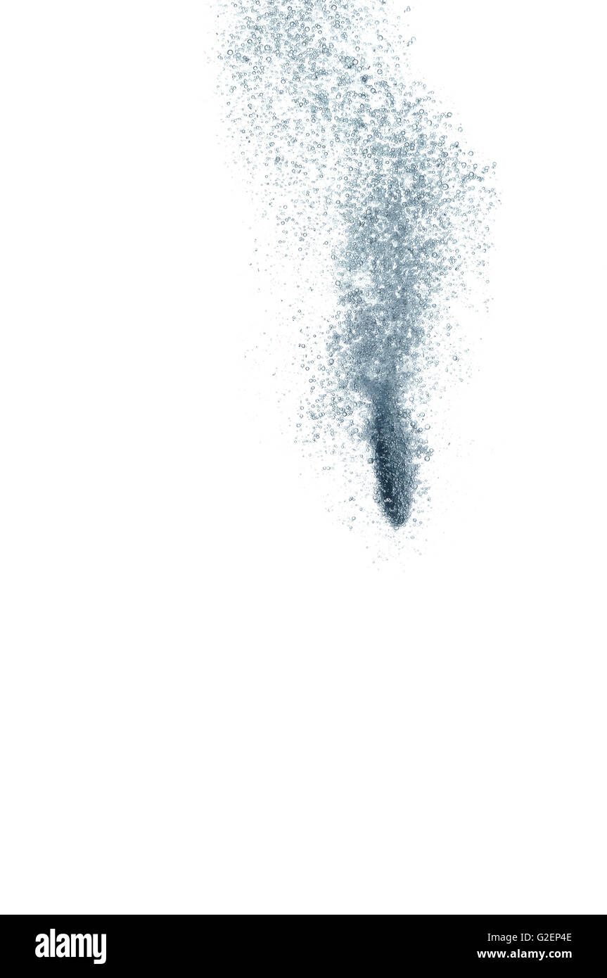 Effervescent tablet falling isolated Stock Photo - Alamy