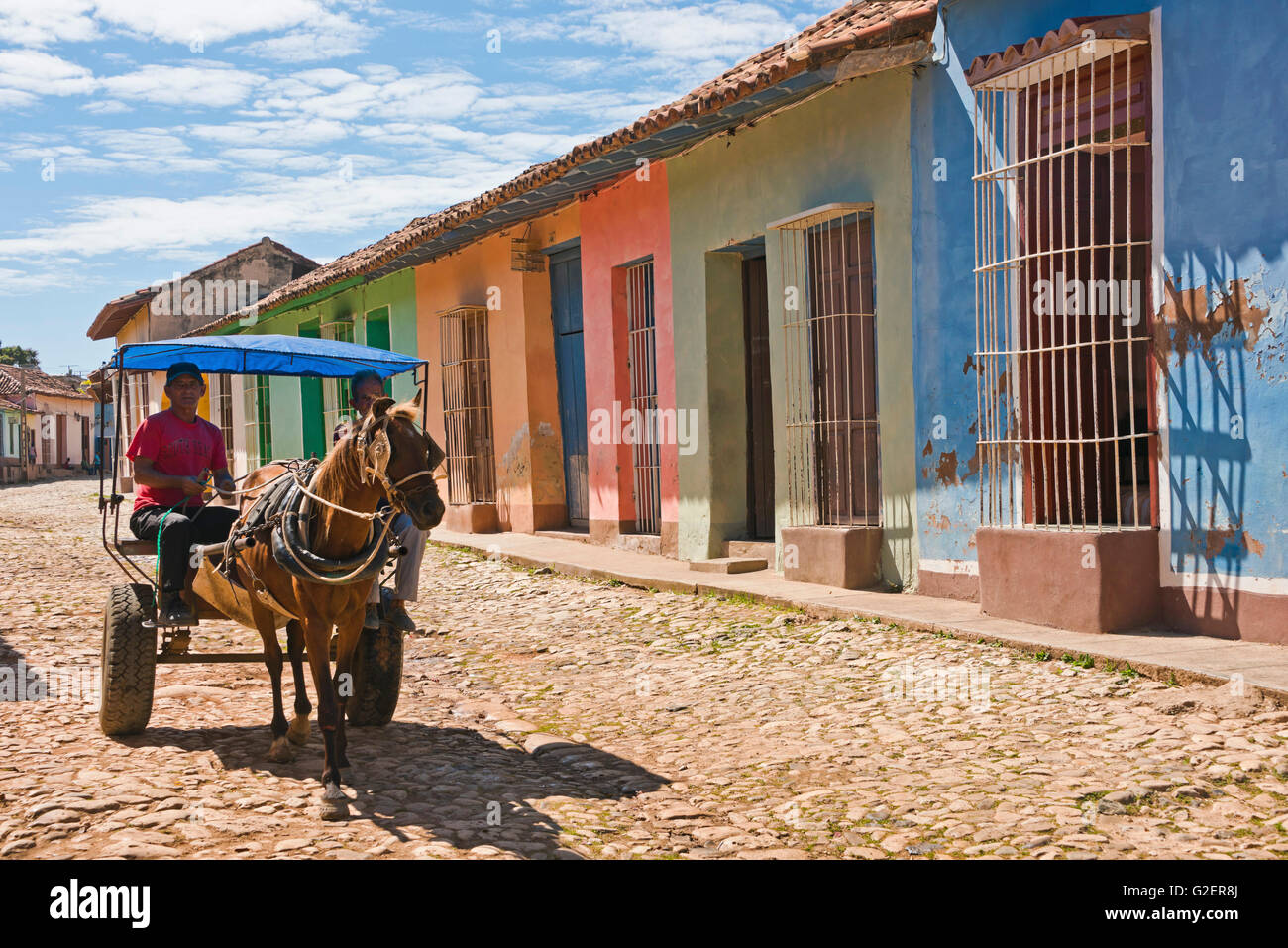 Horizontal street view in Trinidad, Cuba Stock Photo - Alamy