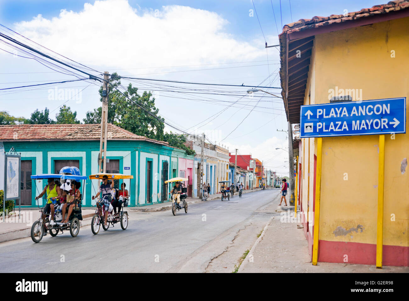 Horizontal street view in Trinidad, Cuba Stock Photo - Alamy