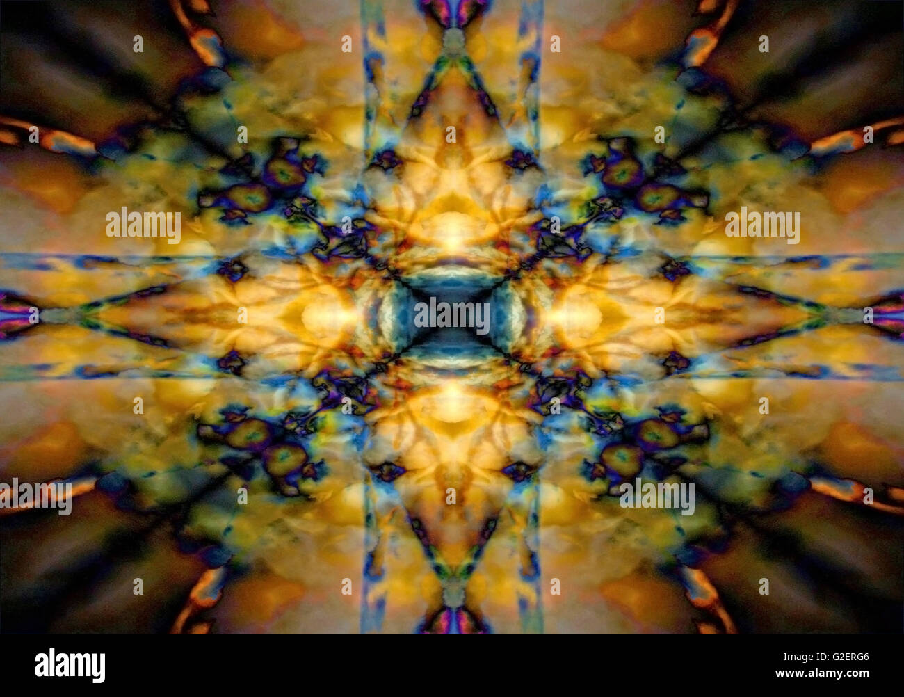 Yellow and blue mystical star gothic background Stock Photo - Alamy