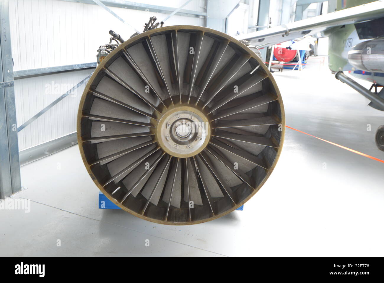 Jet engine turbine Stock Photo - Alamy