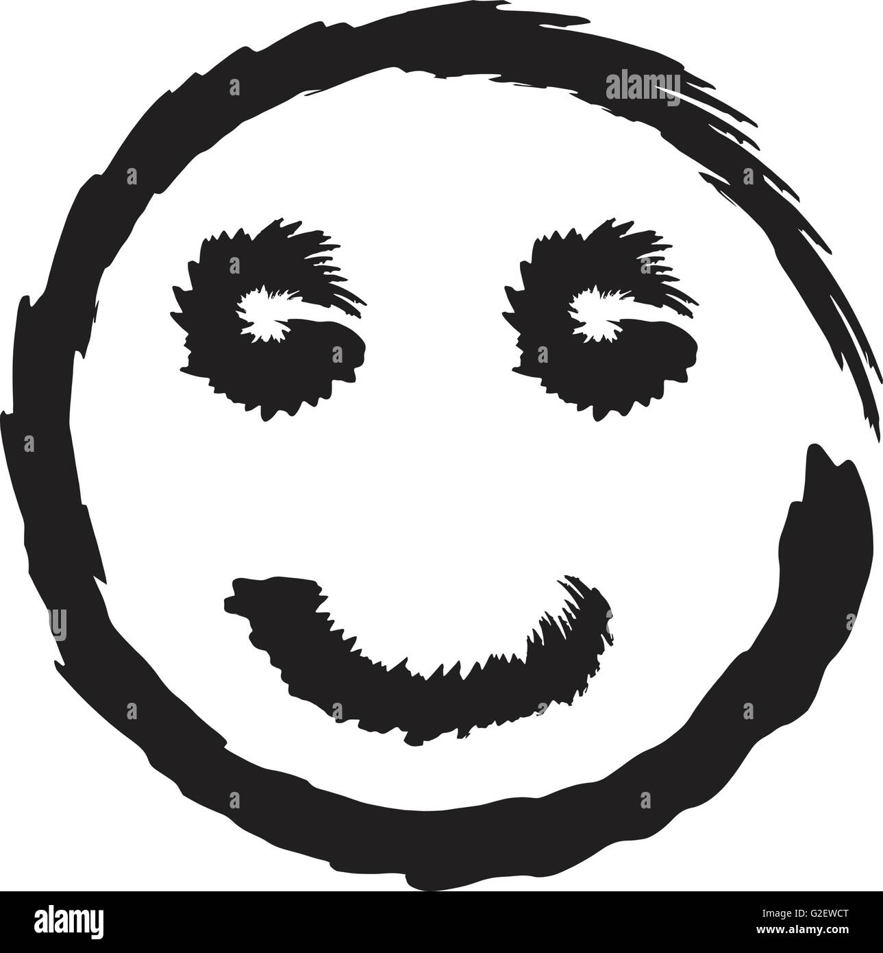 Smile face grunge icon symbol Emoji Stock Vector Image & Art - Alamy