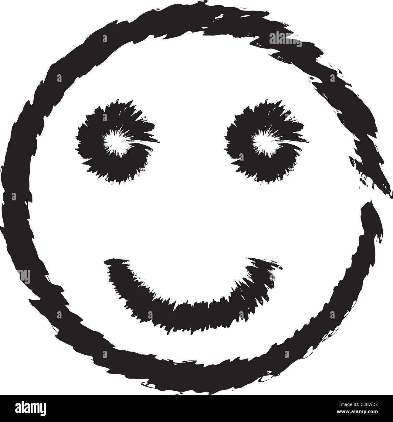 Smile face grunge icon symbol Emoji Stock Vector Image & Art - Alamy