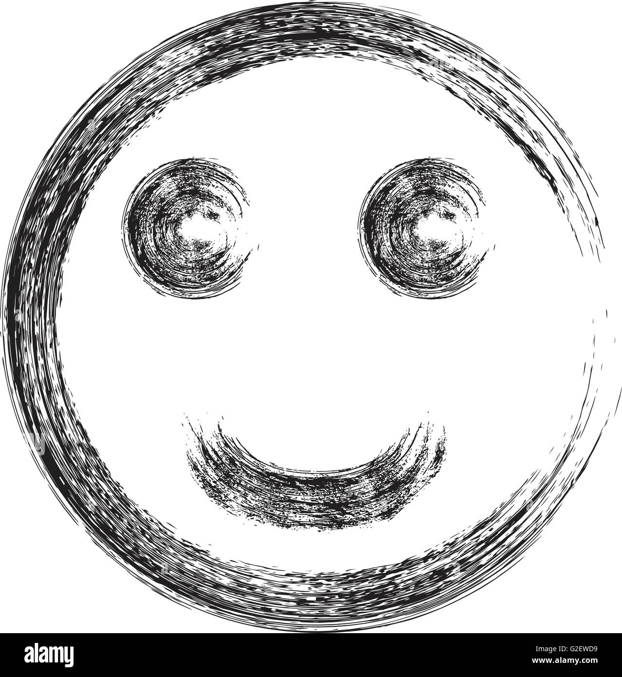 Smile face grunge icon symbol Emoji Stock Vector Image & Art - Alamy