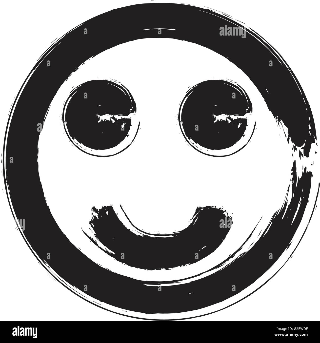 Smile face grunge icon symbol Emoji Stock Vector Image & Art - Alamy