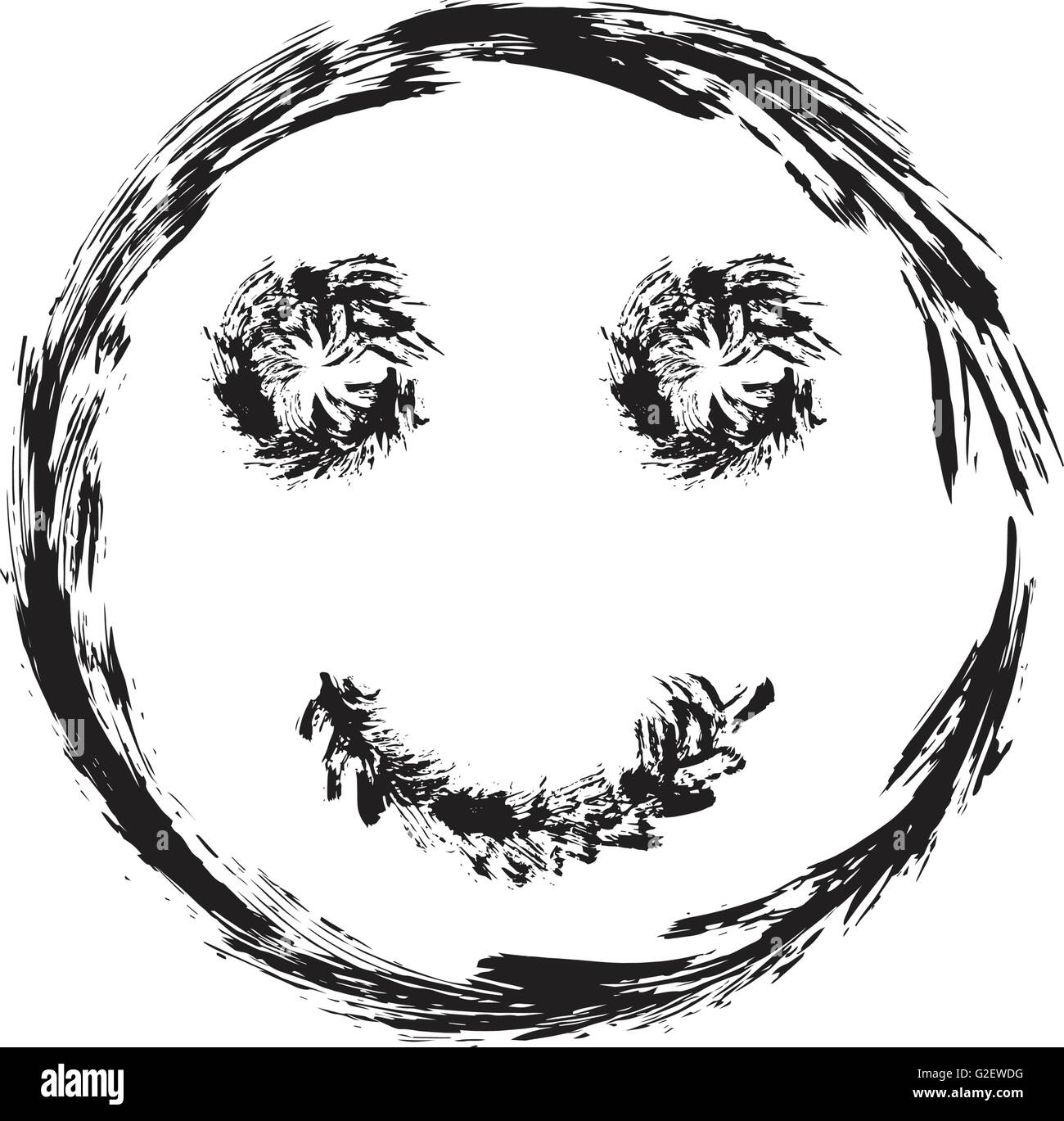 Smile face grunge icon symbol Emoji Stock Vector Image & Art - Alamy