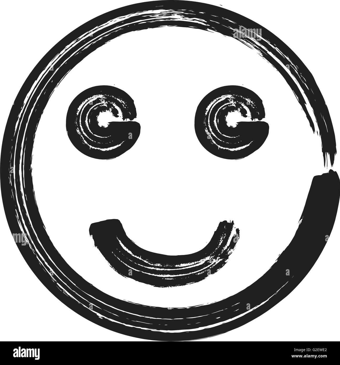 Smile face grunge icon symbol Emoji Stock Vector Image & Art - Alamy