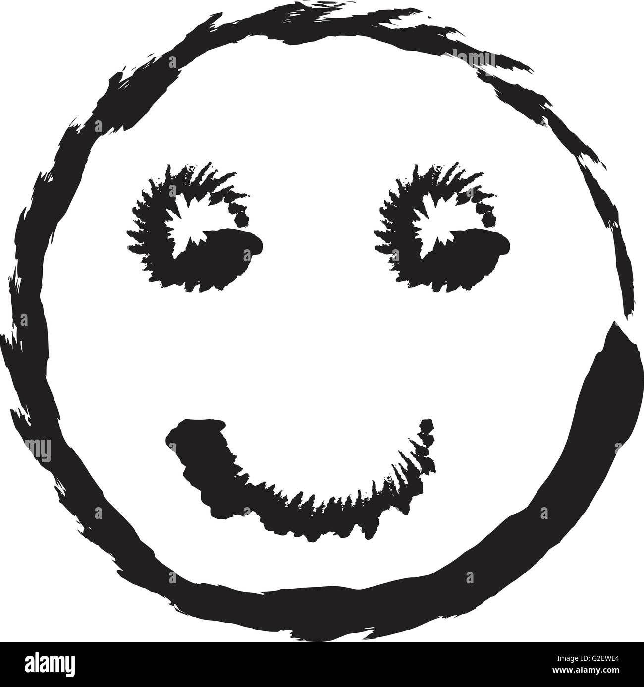 Smile face grunge icon symbol Emoji Stock Vector Image & Art - Alamy