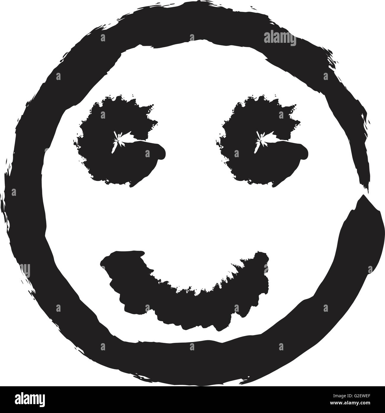 Smile face grunge icon symbol Emoji Stock Vector Image & Art - Alamy