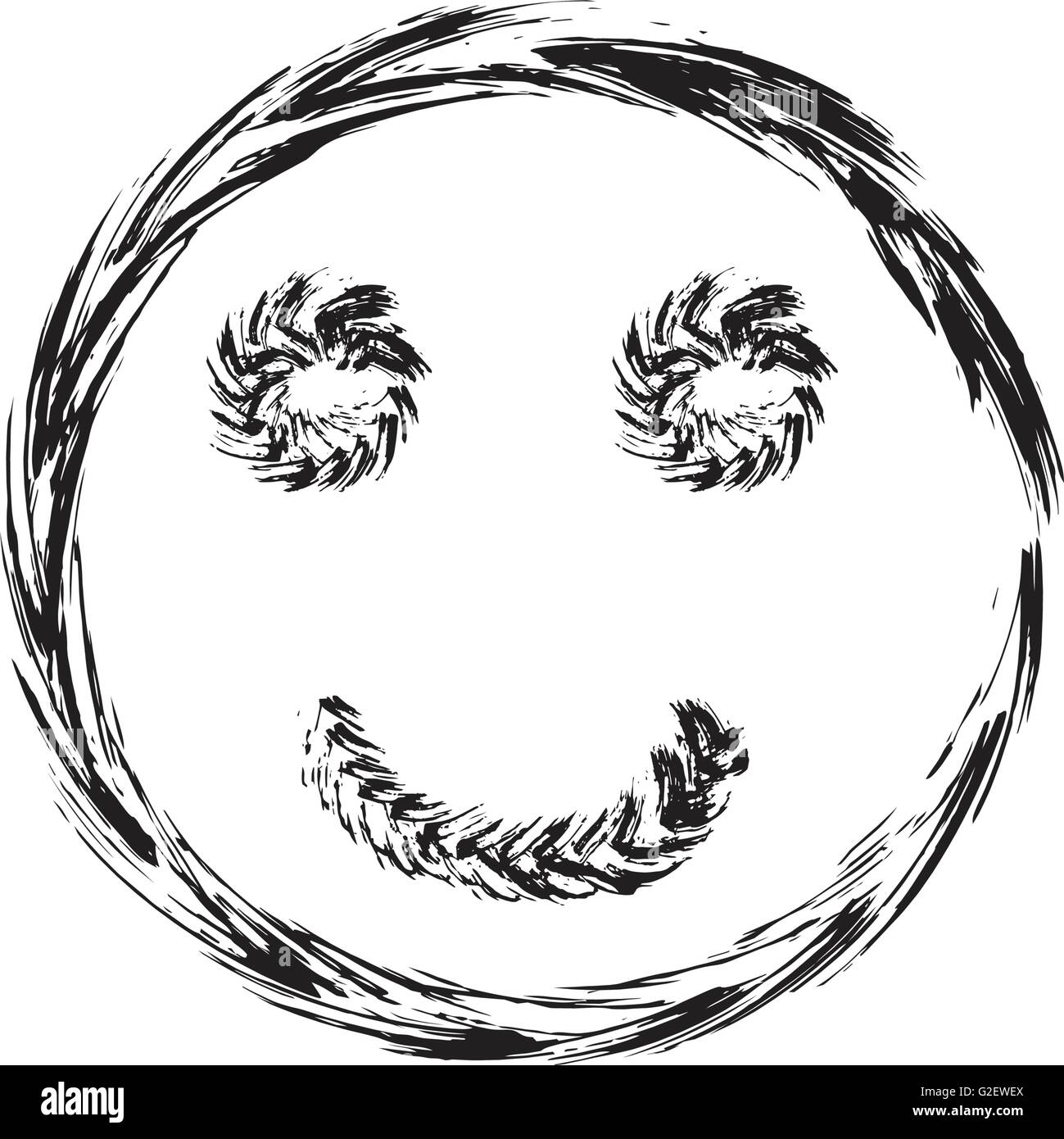 Smile face grunge icon symbol Emoji Stock Vector Image & Art - Alamy