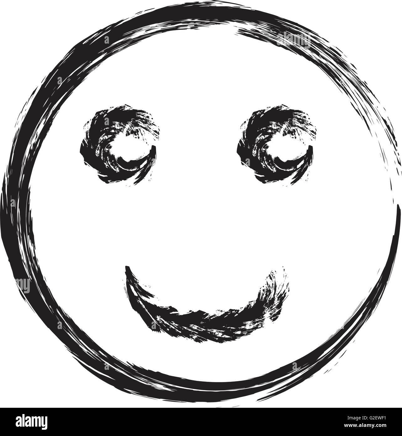 Smile face grunge icon symbol Emoji Stock Vector Image & Art - Alamy
