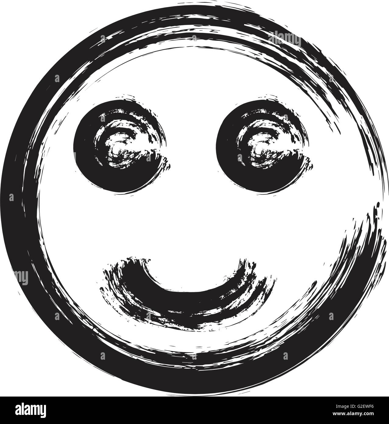 Smile face grunge icon symbol Emoji Stock Vector Image & Art - Alamy