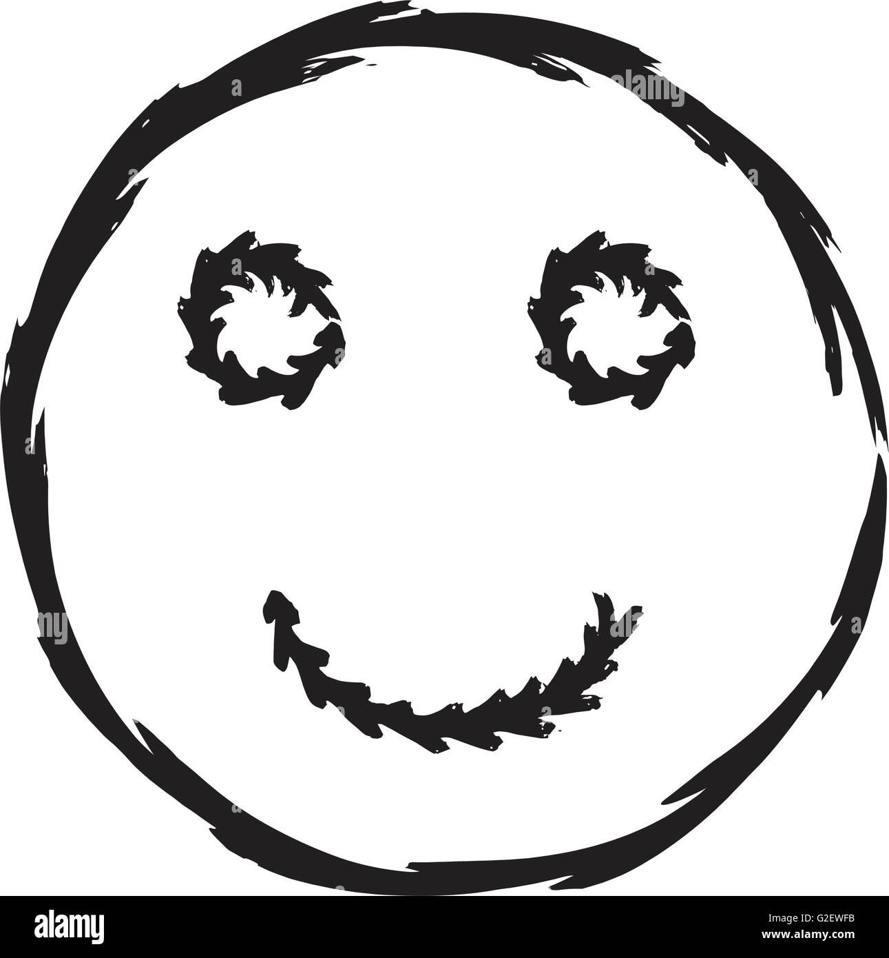 Smile face grunge icon symbol Black and White Stock Photos & Images - Alamy