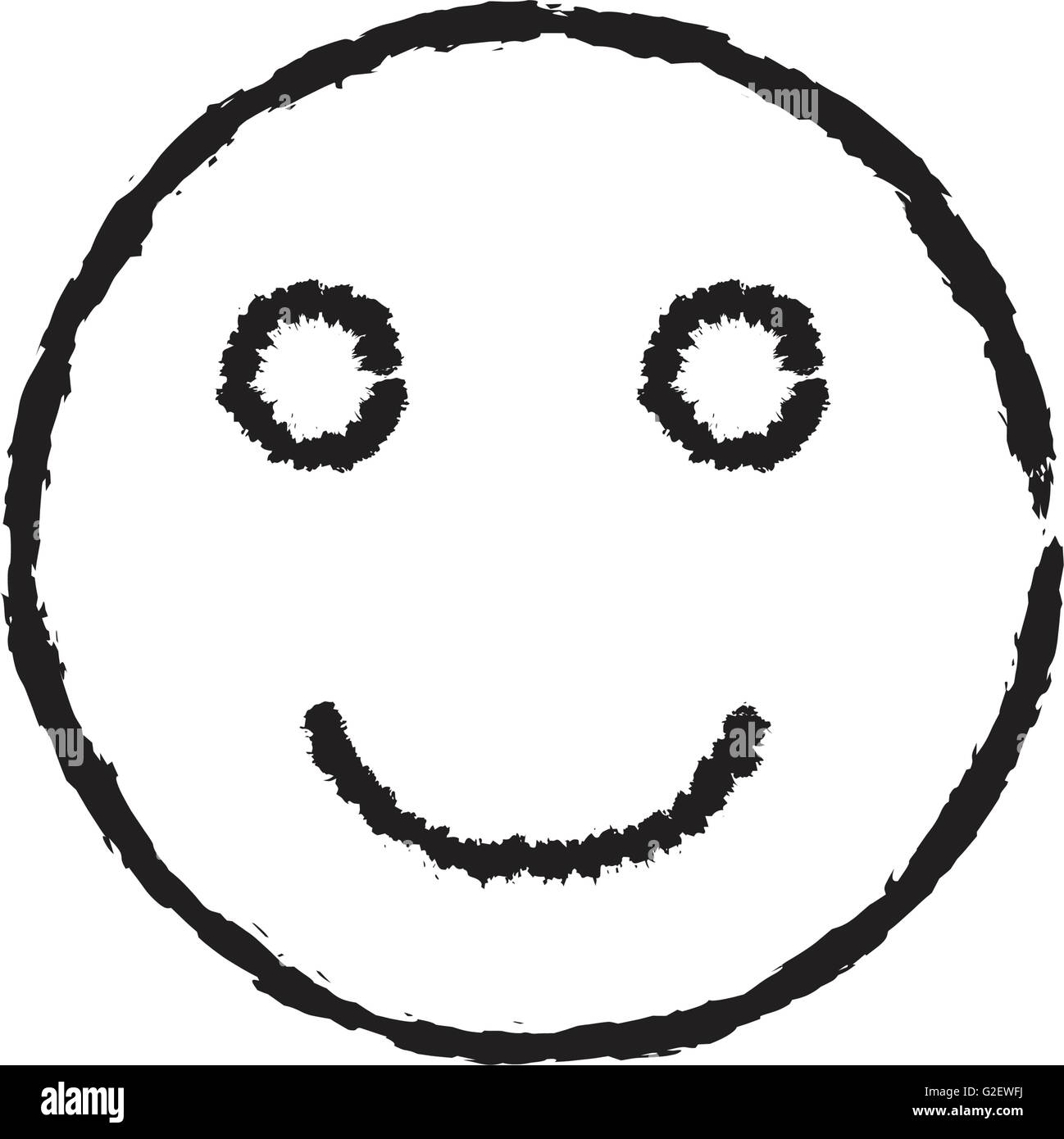 Smile face grunge icon symbol Black and White Stock Photos & Images - Alamy