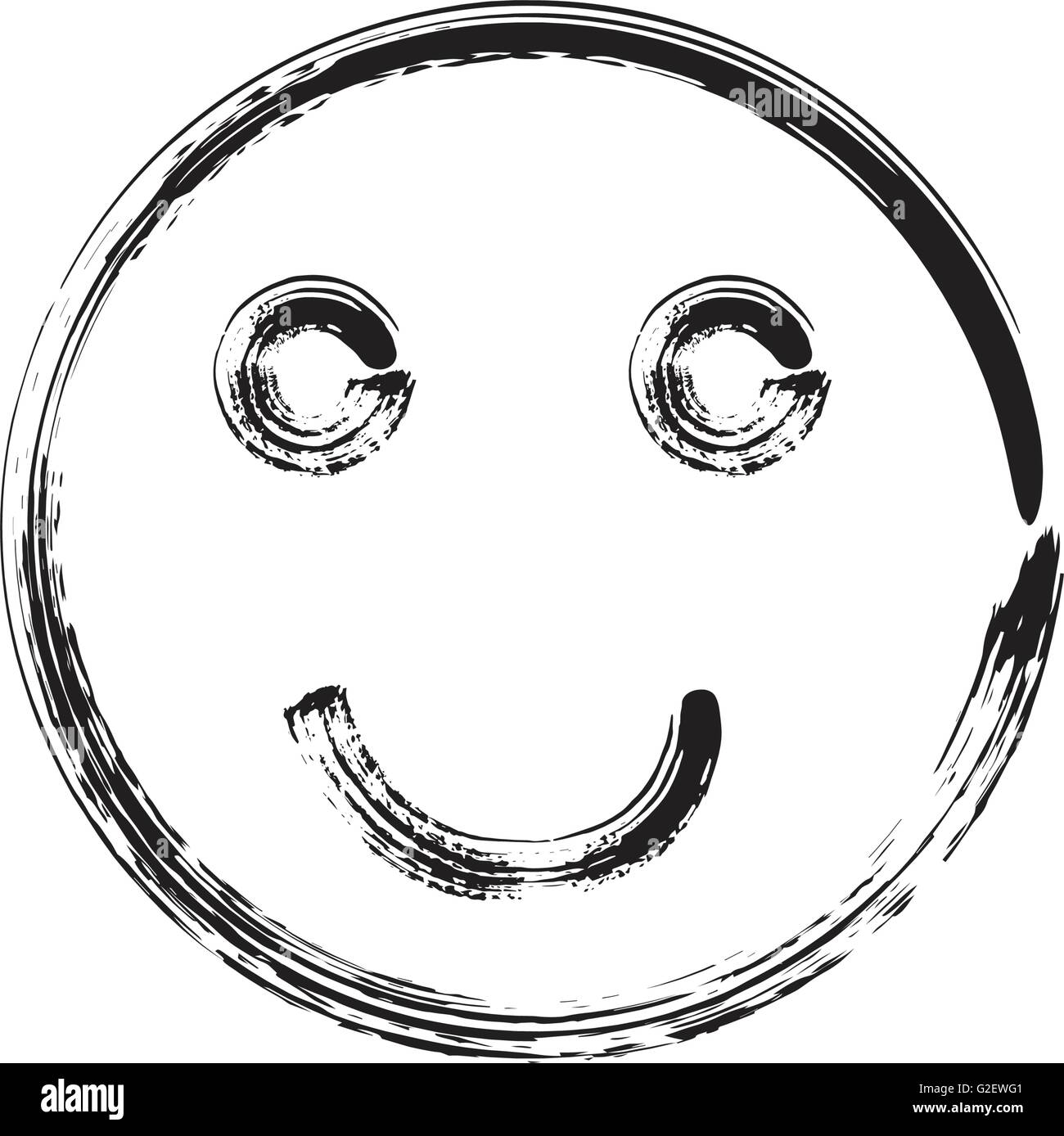 Smile face grunge icon symbol Emoji Stock Vector Image & Art - Alamy