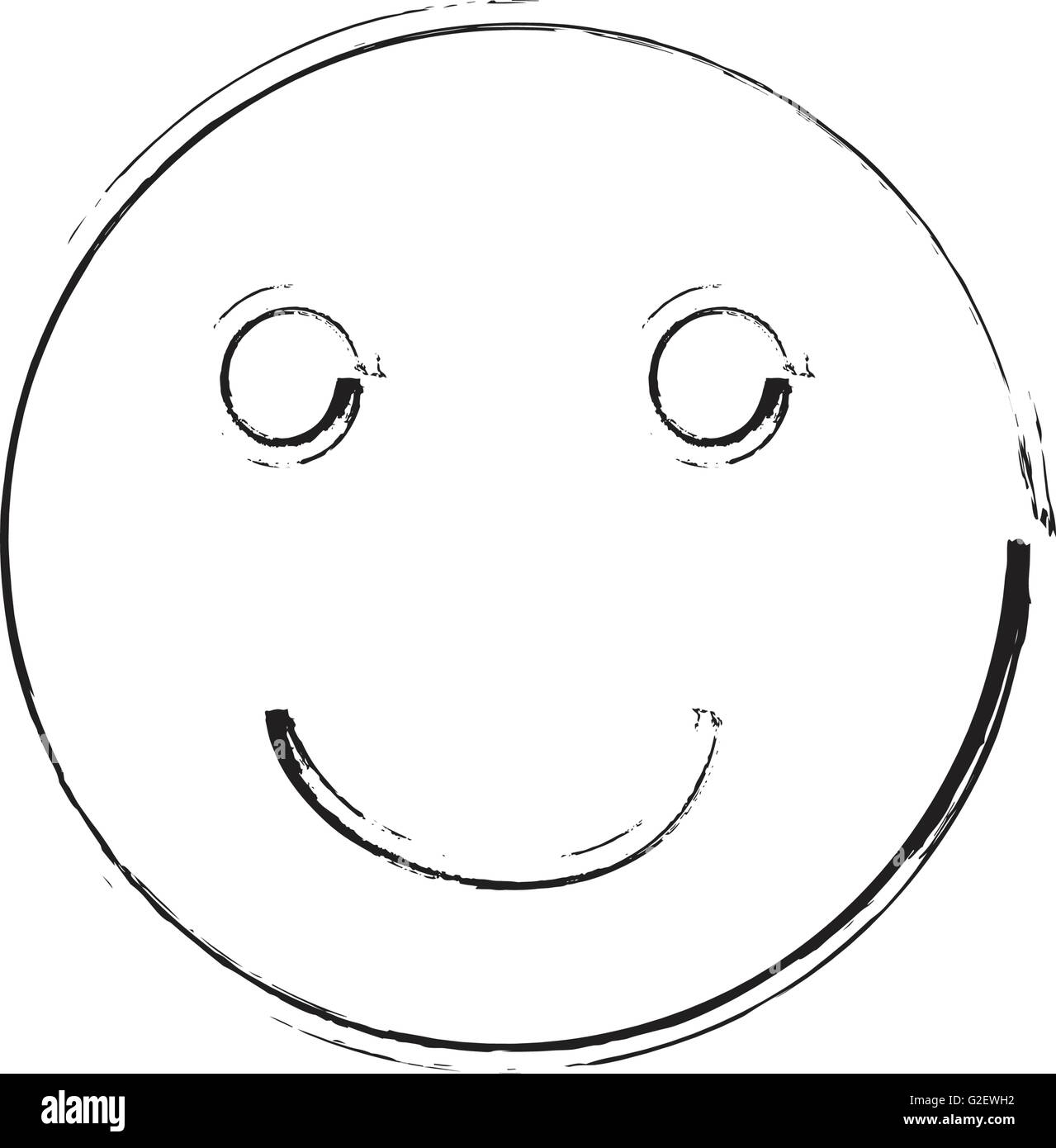 Smile face grunge icon symbol Black and White Stock Photos & Images - Alamy