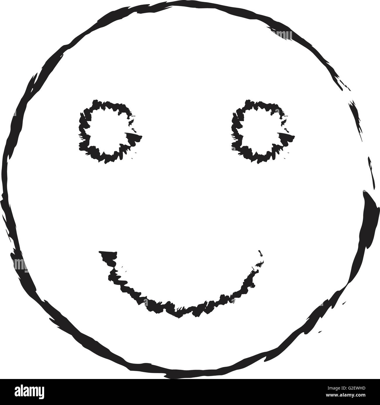 Smile face grunge icon symbol Black and White Stock Photos & Images - Alamy