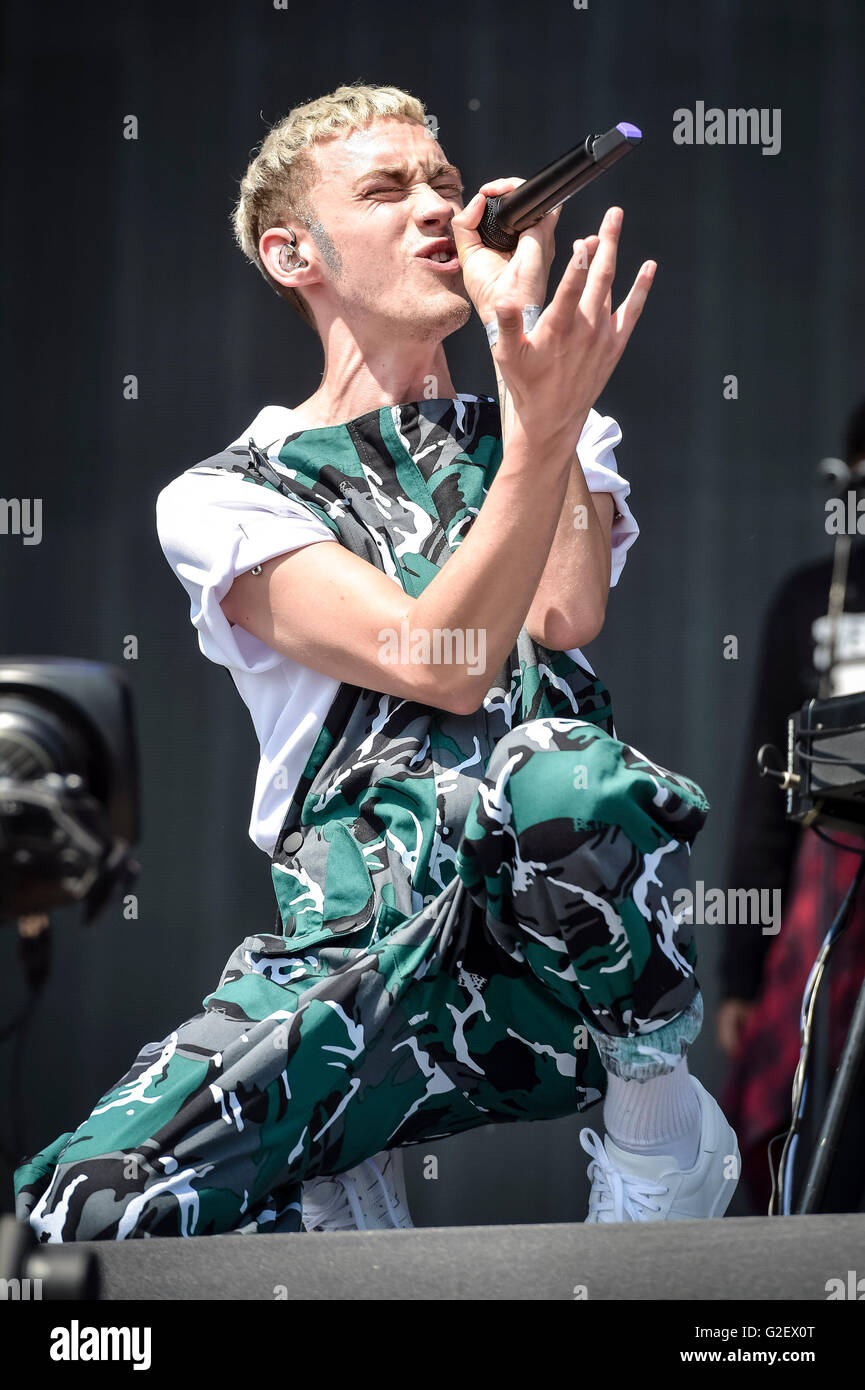 Years and Years lead singer Olly Alexander performs on stage during BBC ...