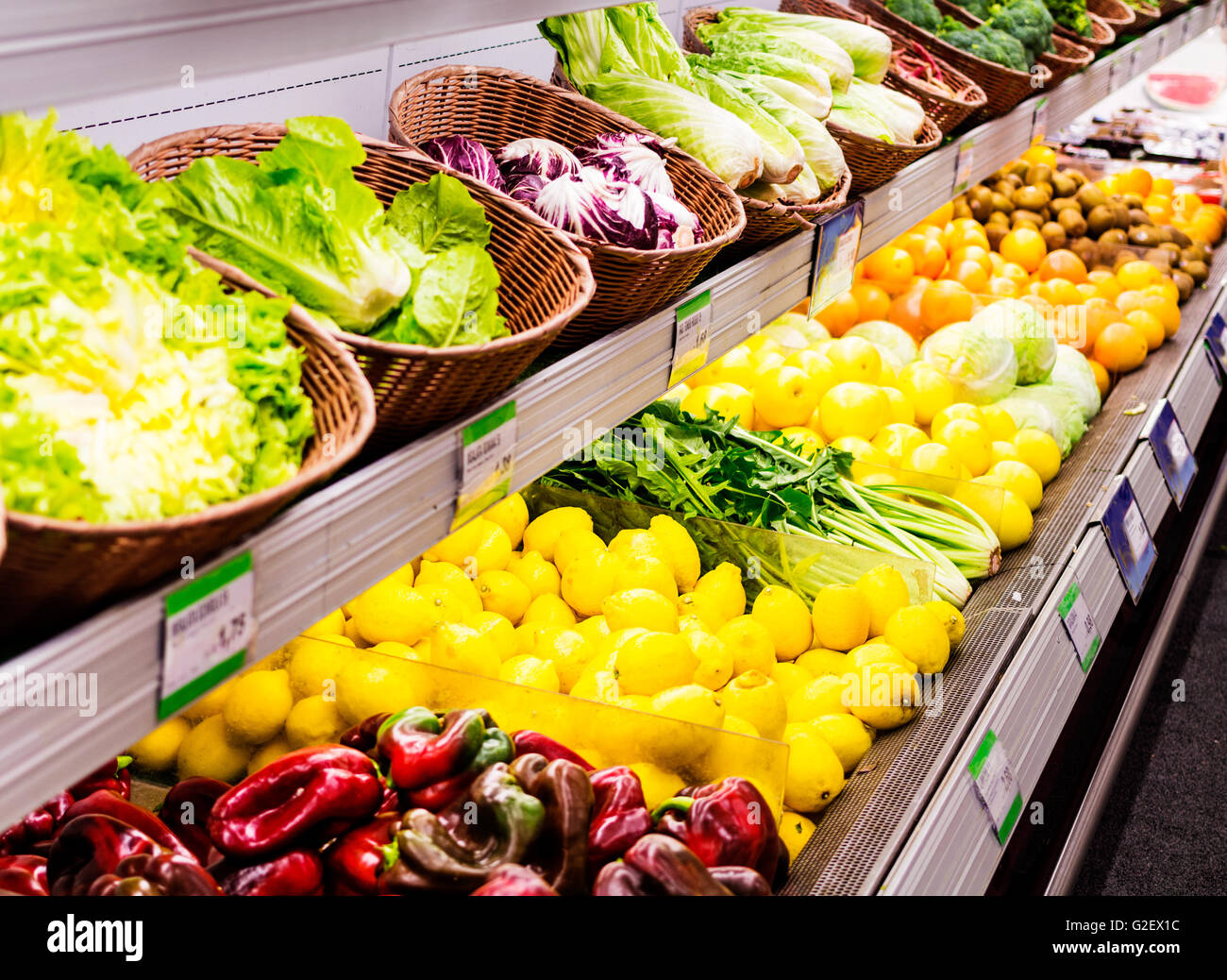 Vegetable section in supermarket hi-res stock photography and images ...