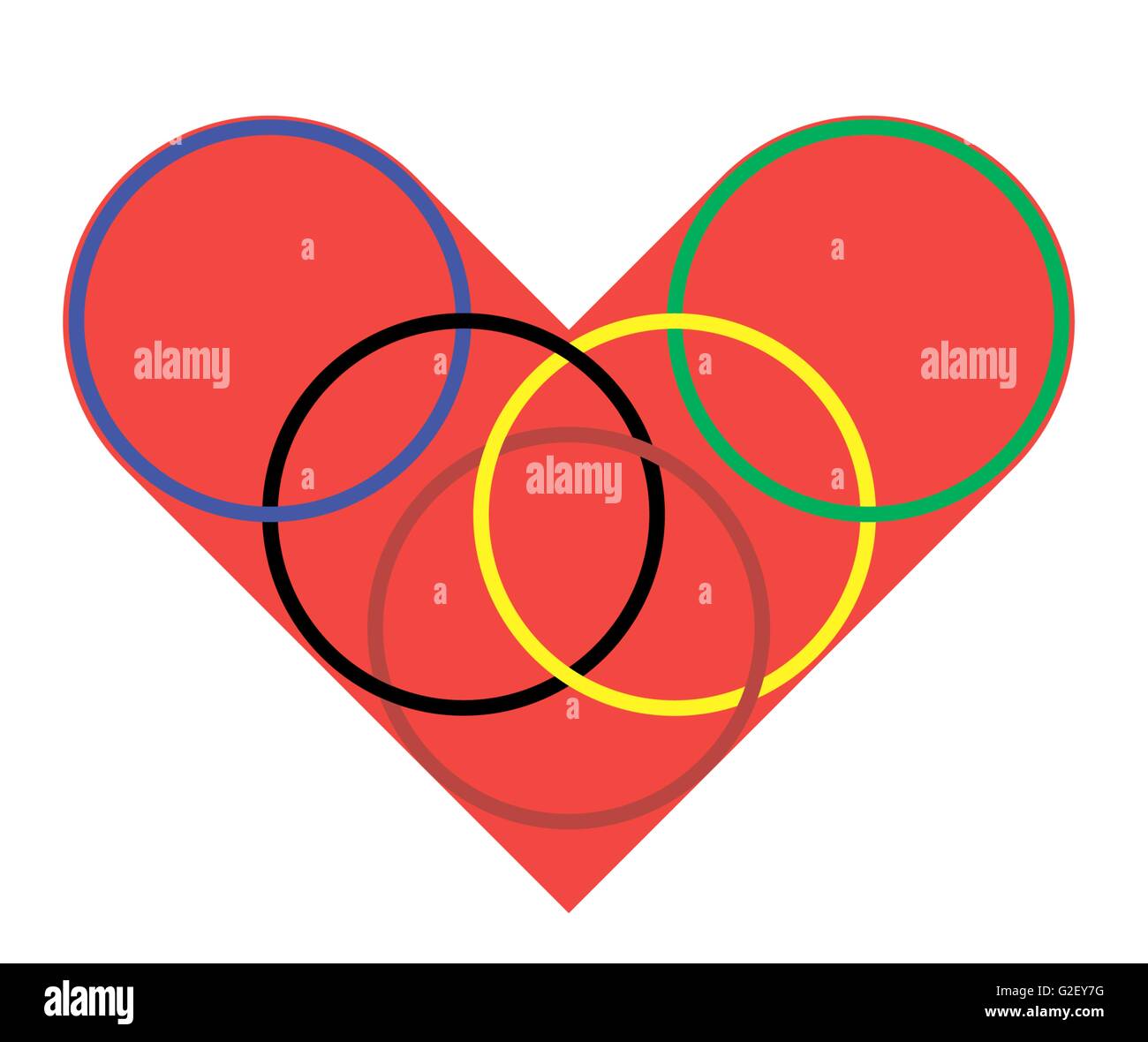 Vector heart olympic rings hi-res stock photography and images - Alamy