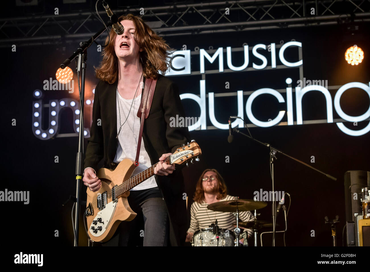 Blossoms Lead Singer Tom Ogden Performs On The Bbc Introducing Stage