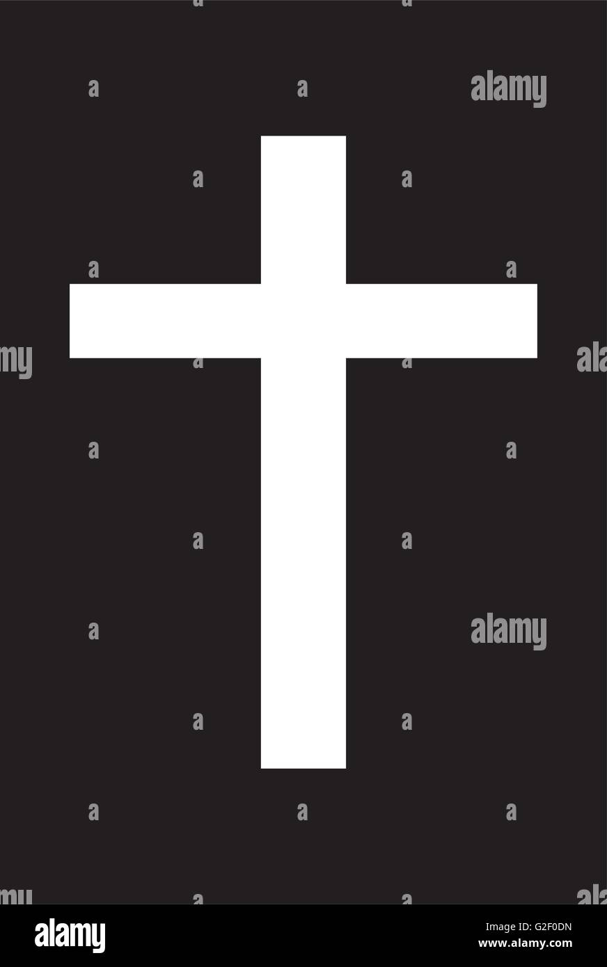 White orthodox cross on Stock Vector Images - Alamy