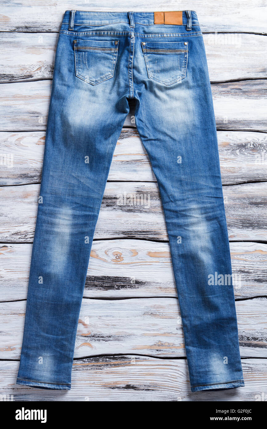 Simple blue jeans Stock Photo - Alamy