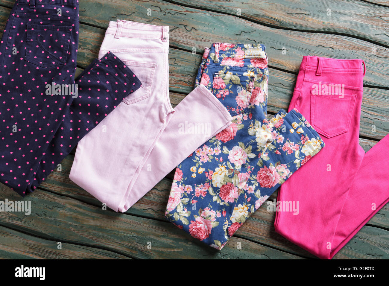 Blue flower print pants hi-res stock photography and images - Alamy