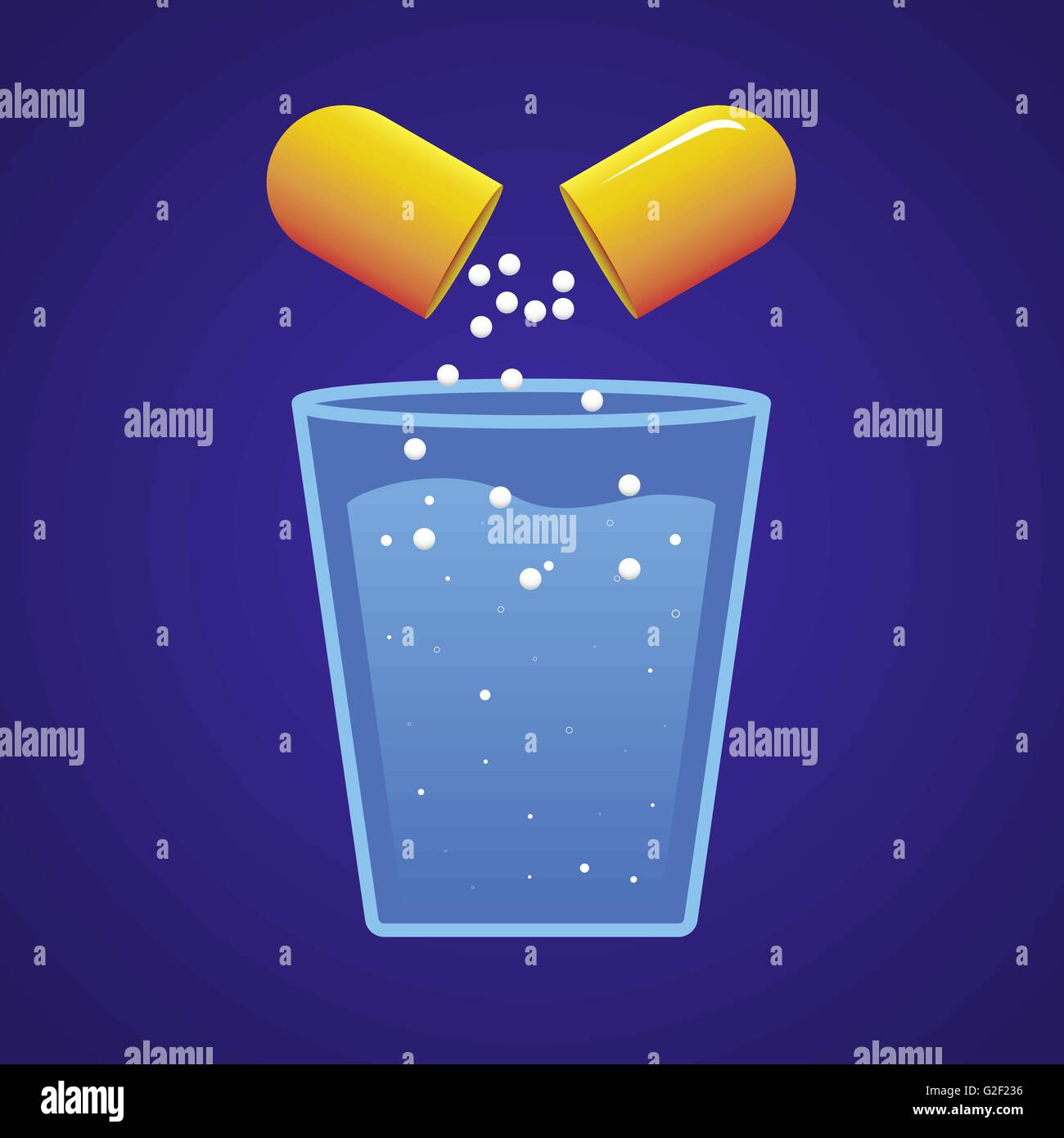 Dissolving aspirin Stock Vector Images - Alamy