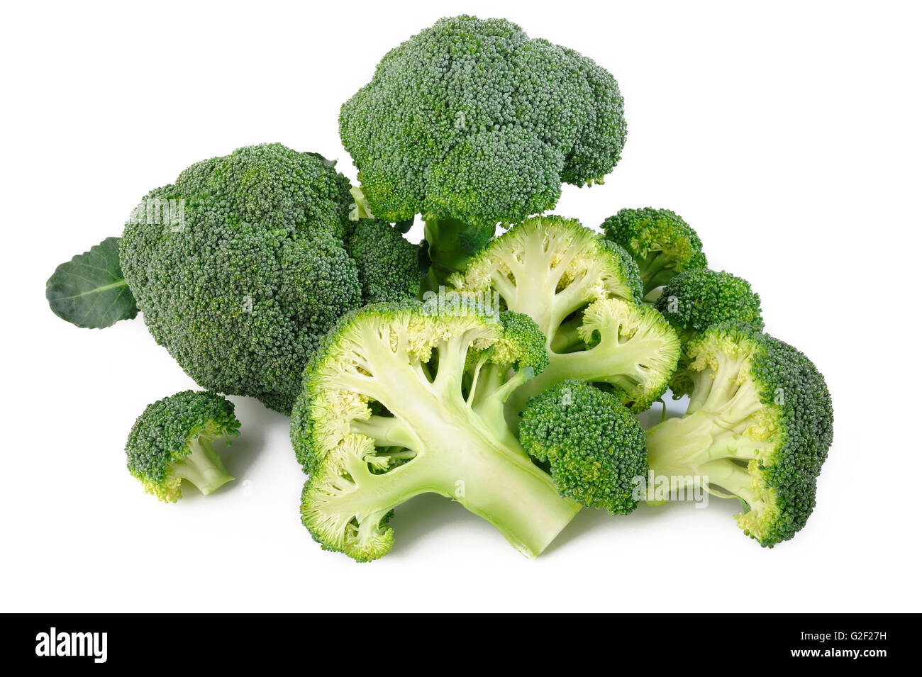 Broccoli vegetable on white background Stock Photo - Alamy