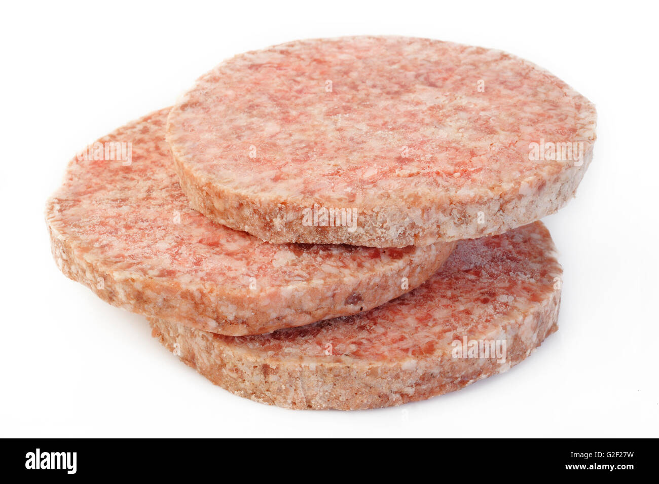 frozen burger on white background Stock Photo - Alamy