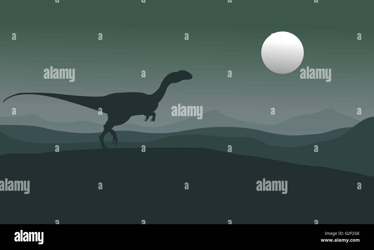 Silhouette of one Megapnosaurus Stock Vector Image & Art - Alamy