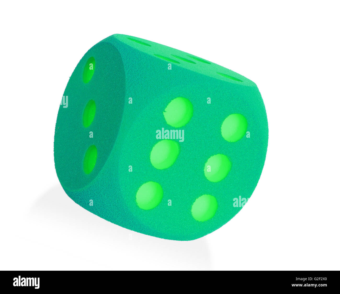 Large green foam die isolated on white set - 6 Stock Photo - Alamy