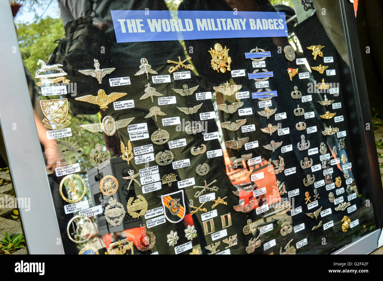 World military badges display in automotive event tumplek blek 2016 ...