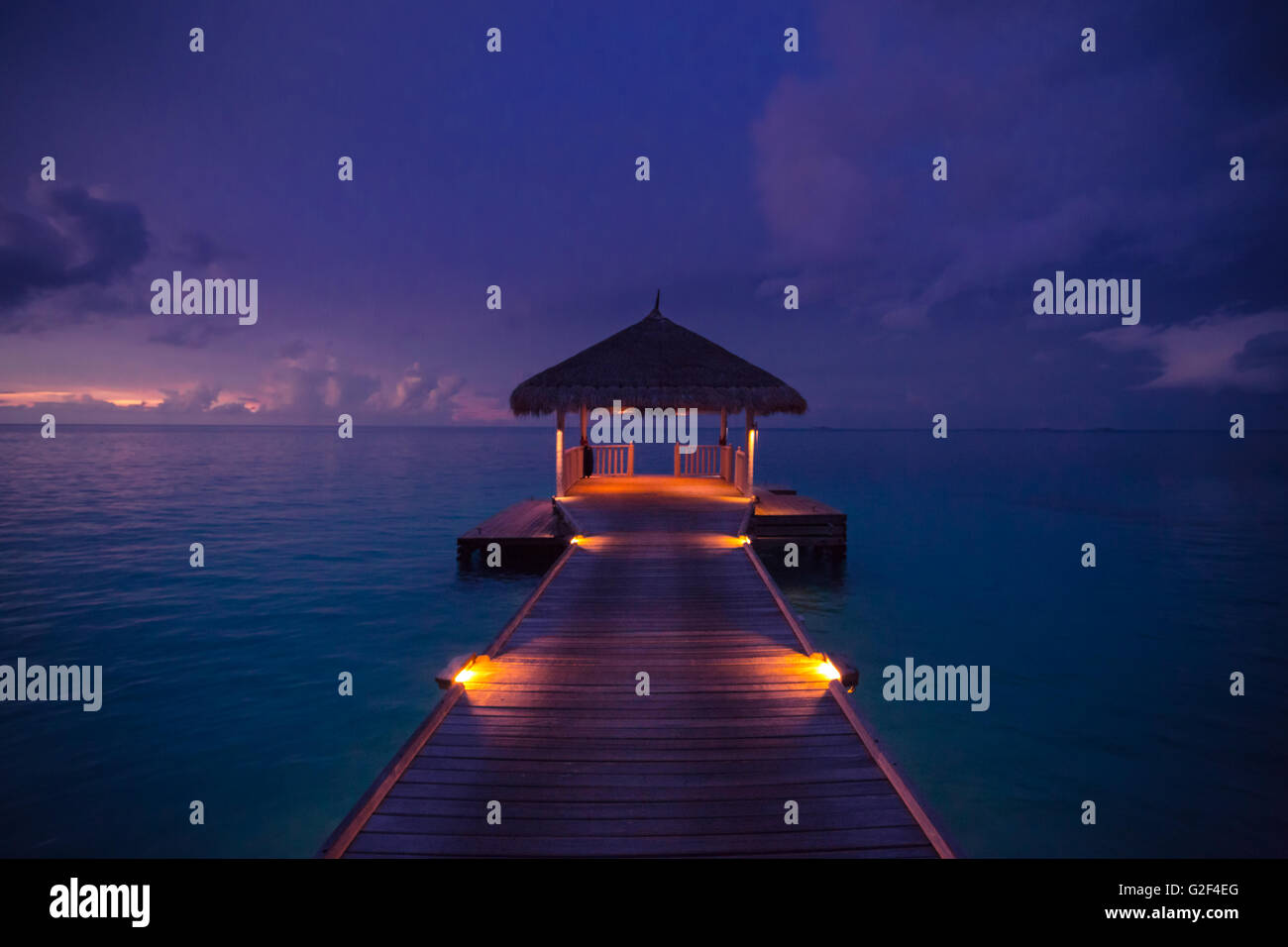 Amazing abstract background. Beautiful sunset colors in Maldives. Long ...