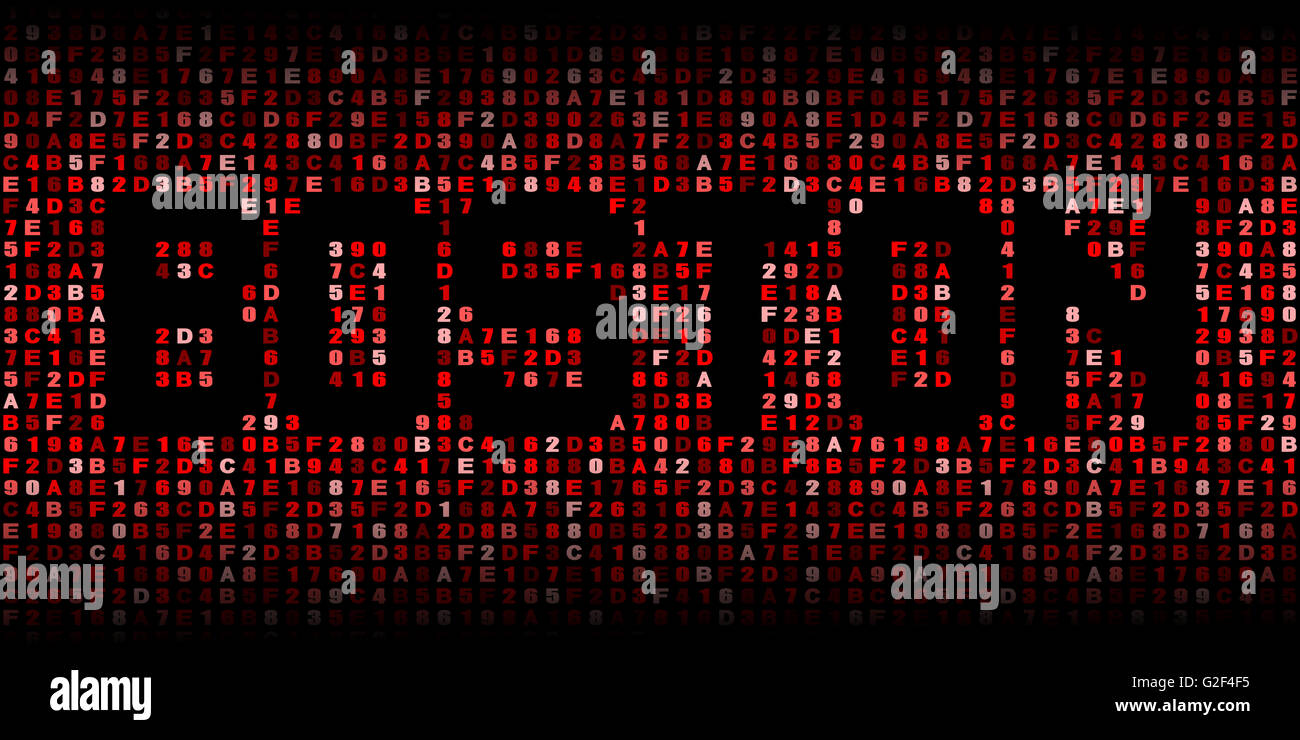 Boston text on hex code illustration Stock Photo - Alamy